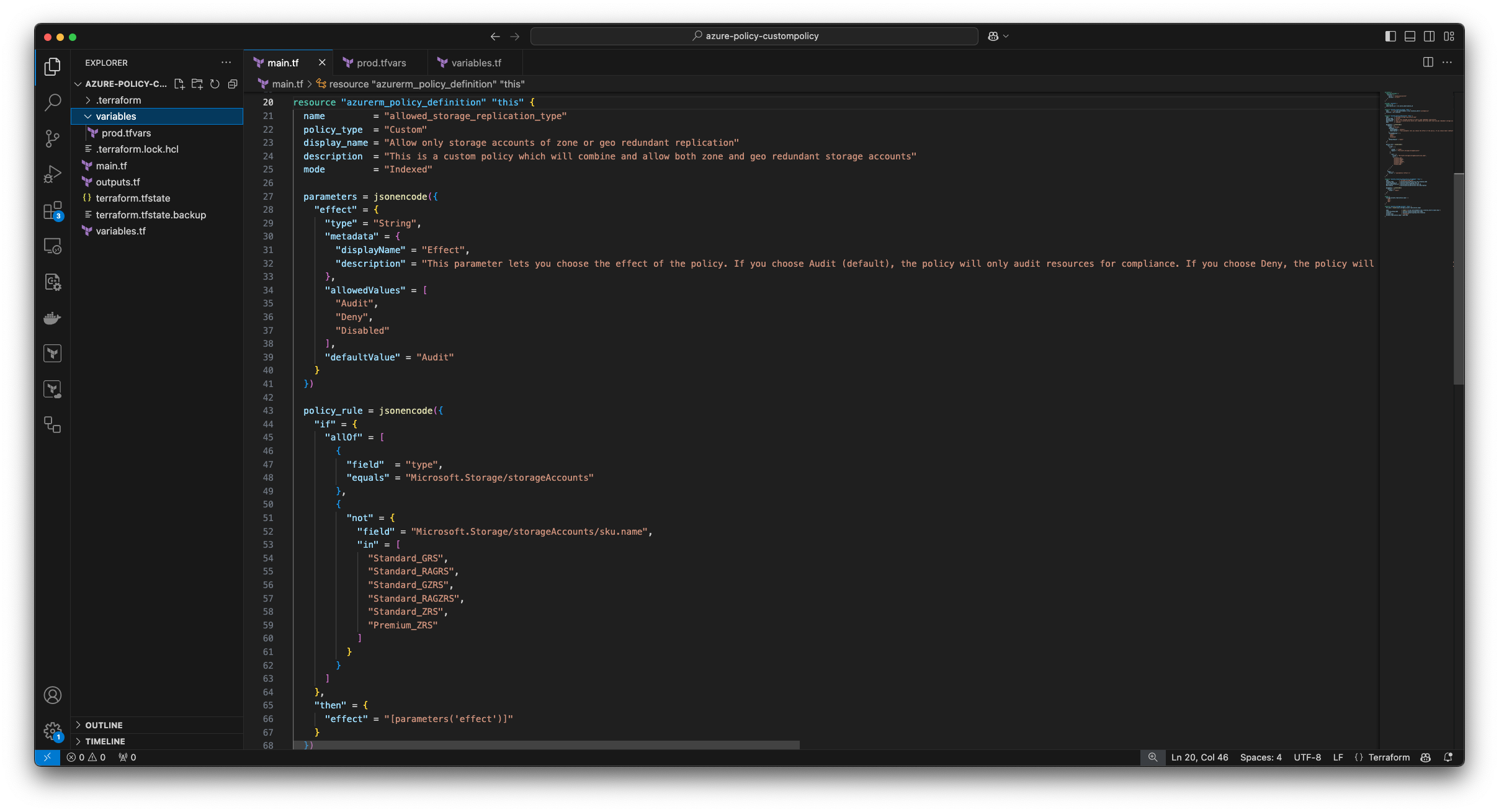Write your own custom Azure Policies with Terraform