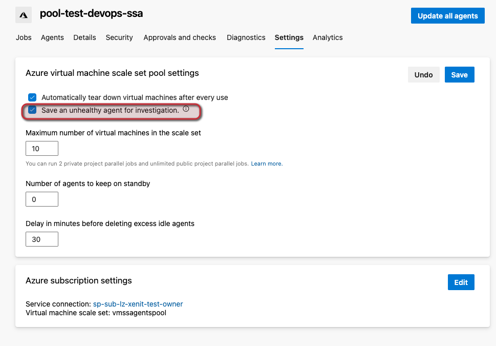 Using scale set agents in Azure Devops for smart scaling with Azure VMSS